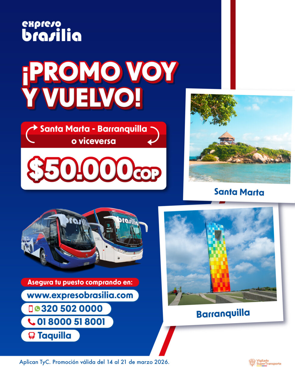 Voy y Vuelvo - Expreso Brasilia S.A | Tiquetes en Bus | Colombia